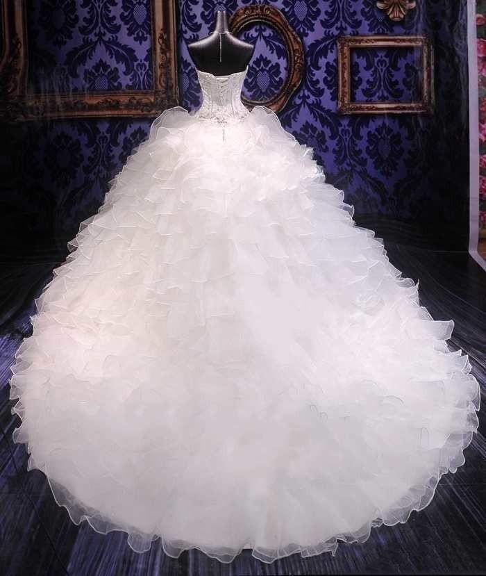 Sweetheart Ball Gown Beaded Multilayer Wedding Dresses